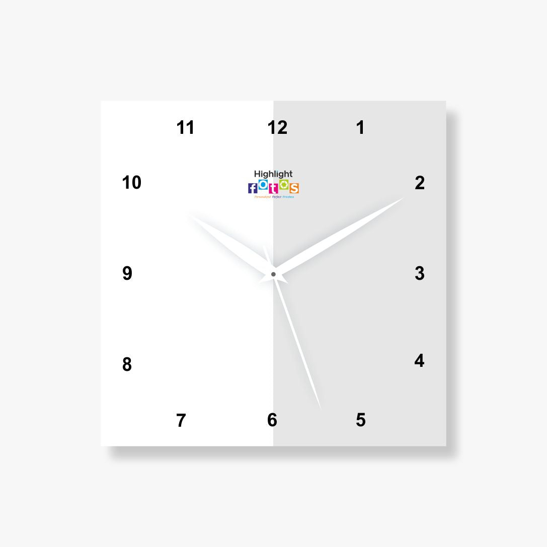 2 Pics Horizontal Acrylic Photo Clock – Highlight Fotos